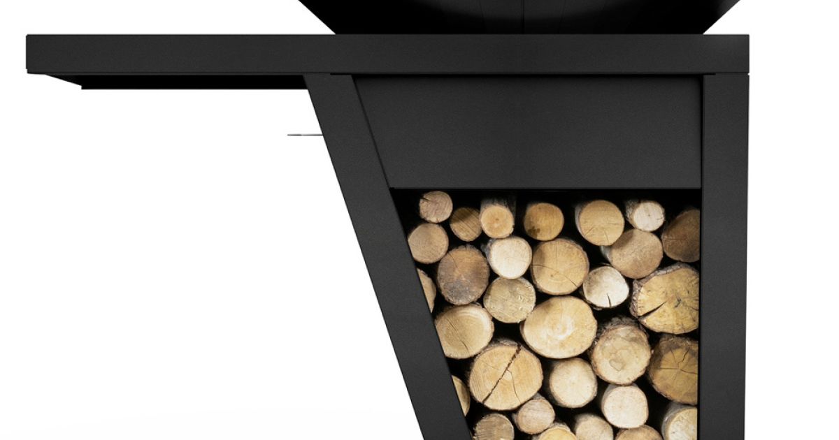 Brasero de madera con placa y placa - BBQ Esterno