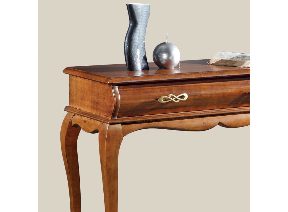 Consola de entrada clásica de madera con cajón de lujo