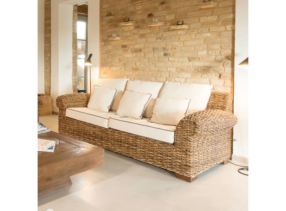 Sofá Varias Medidas en Abacá con Cojines