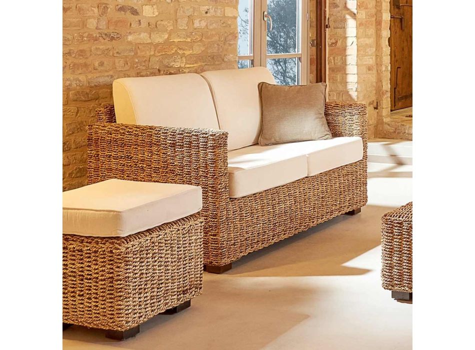 Sofá de Exterior Varias Medidas en Abaca con Cojines