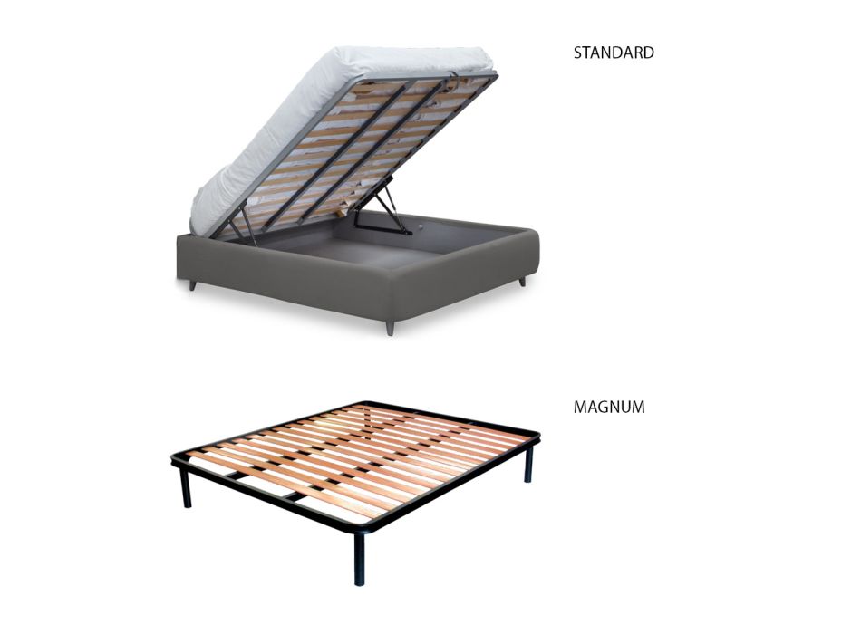 Cama doble hecha en Italia.