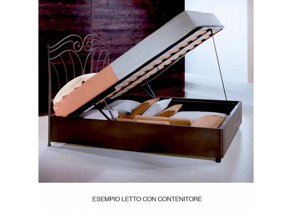 Cama individual en hierro forjado colección noche Calla Viadurini