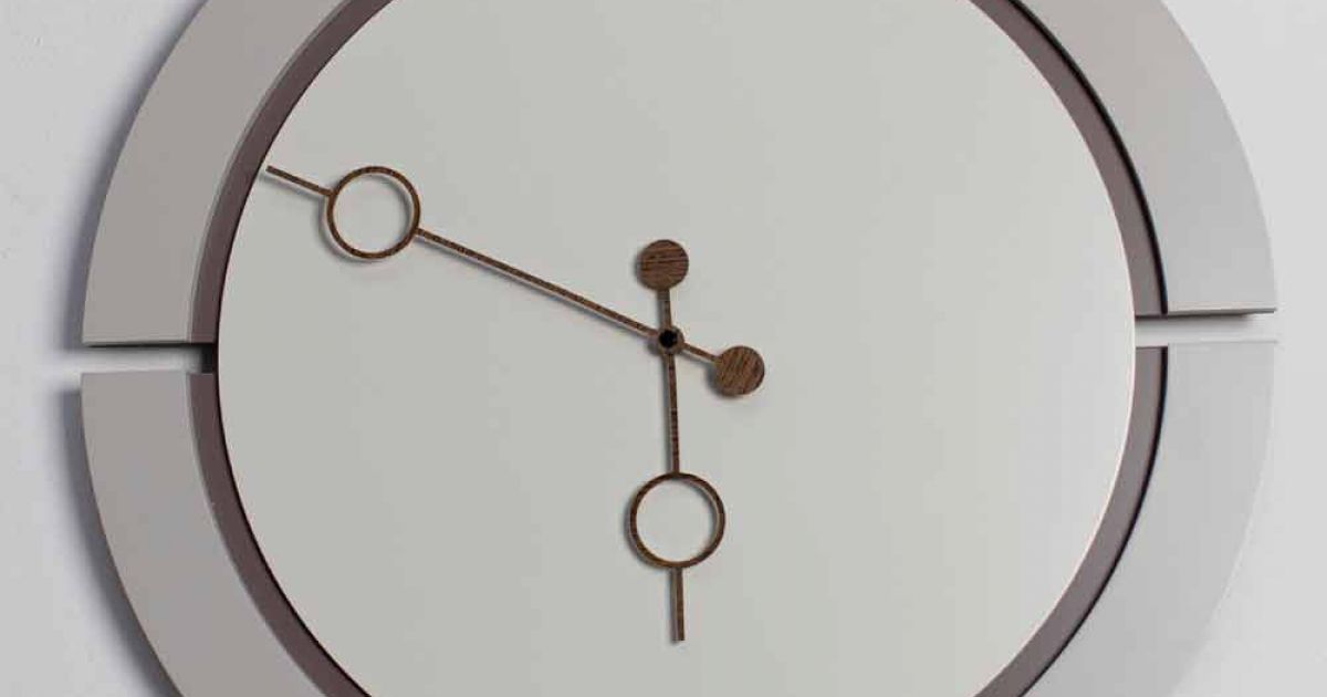 Reloj de Pared de Diseño Moderno y Elegante en Madera Redonda