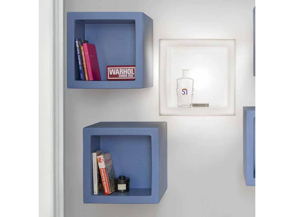 Estantería de diseño moderno Cubo abierto Cubo coloreado cubo hecho Italia