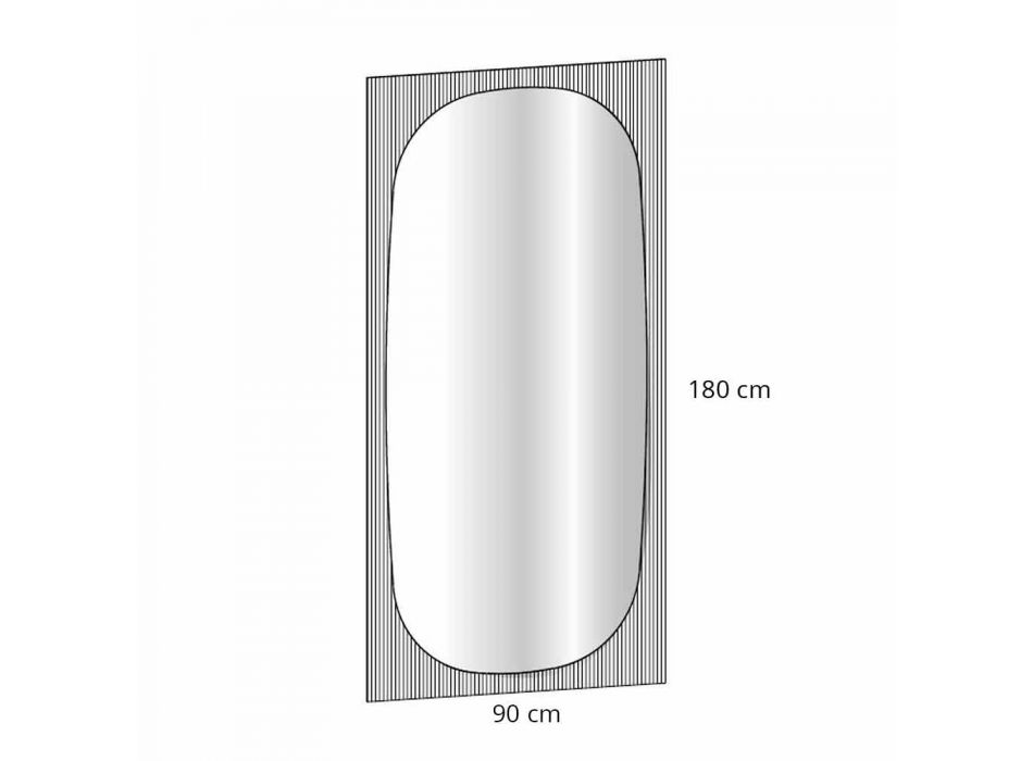 Espejo de Pared de Diseño Bronce Hecho en Italia