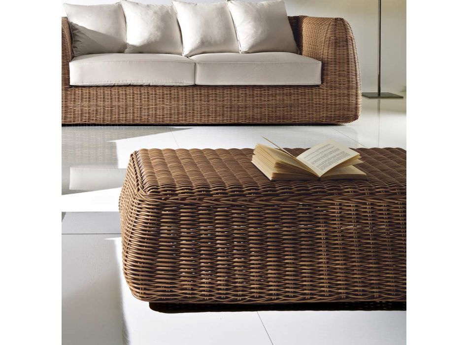 Mesa de centro de exterior en poliratán