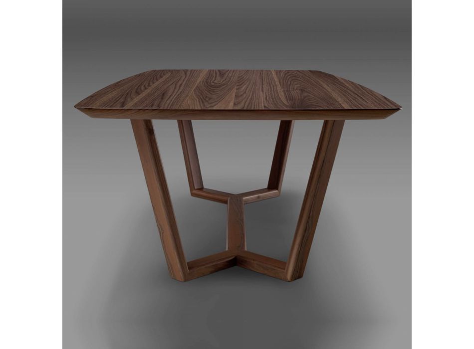 Mesa Fija con Tapa Perfilada y Base de Madera