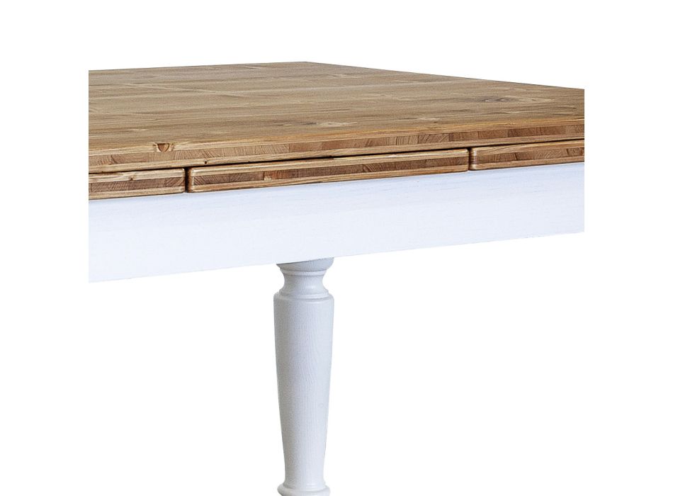 Mesa de interior en abeto nórdico anudado. Hecho en Italia