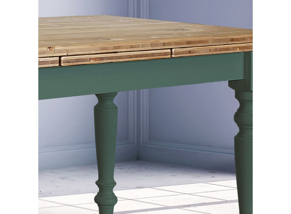 Mesa de interior en abeto nórdico anudado. Hecho en Italia